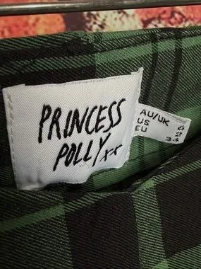 Planet Blue | Pants & Jumpsuits | Princess Polly Green Black Plaid Wide ...